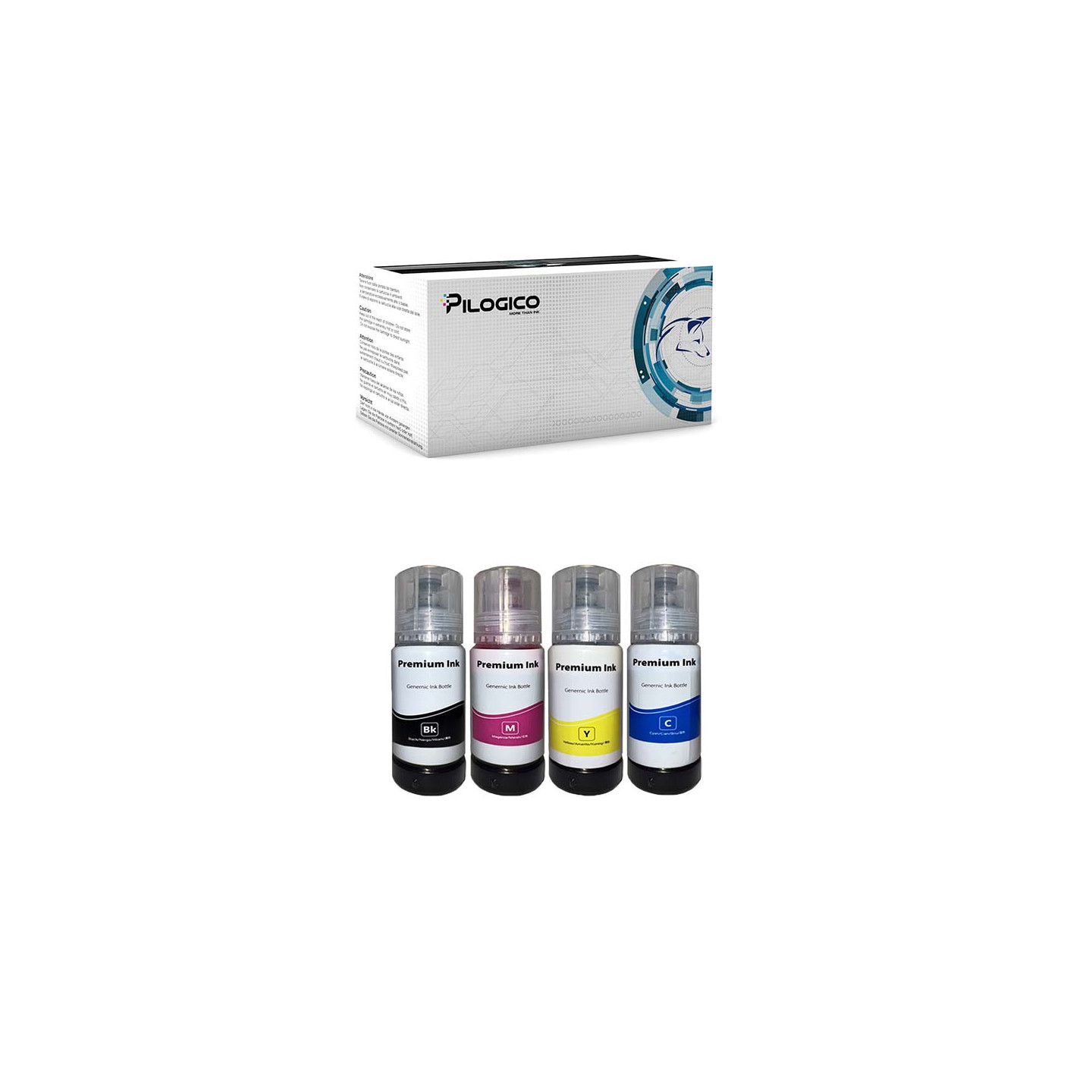 Inchiostro Epson T1045 4 bottiglie 104 Nero + Colore Compatibili